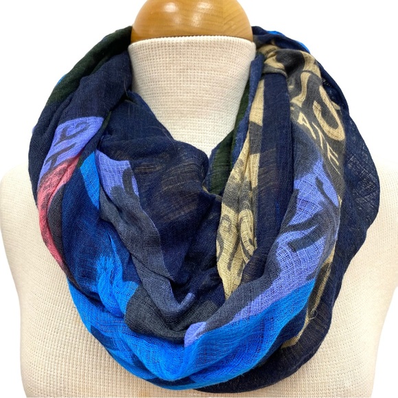 Olsenboye | Accessories | Olsenboye Black City Graphic Double Loop ...